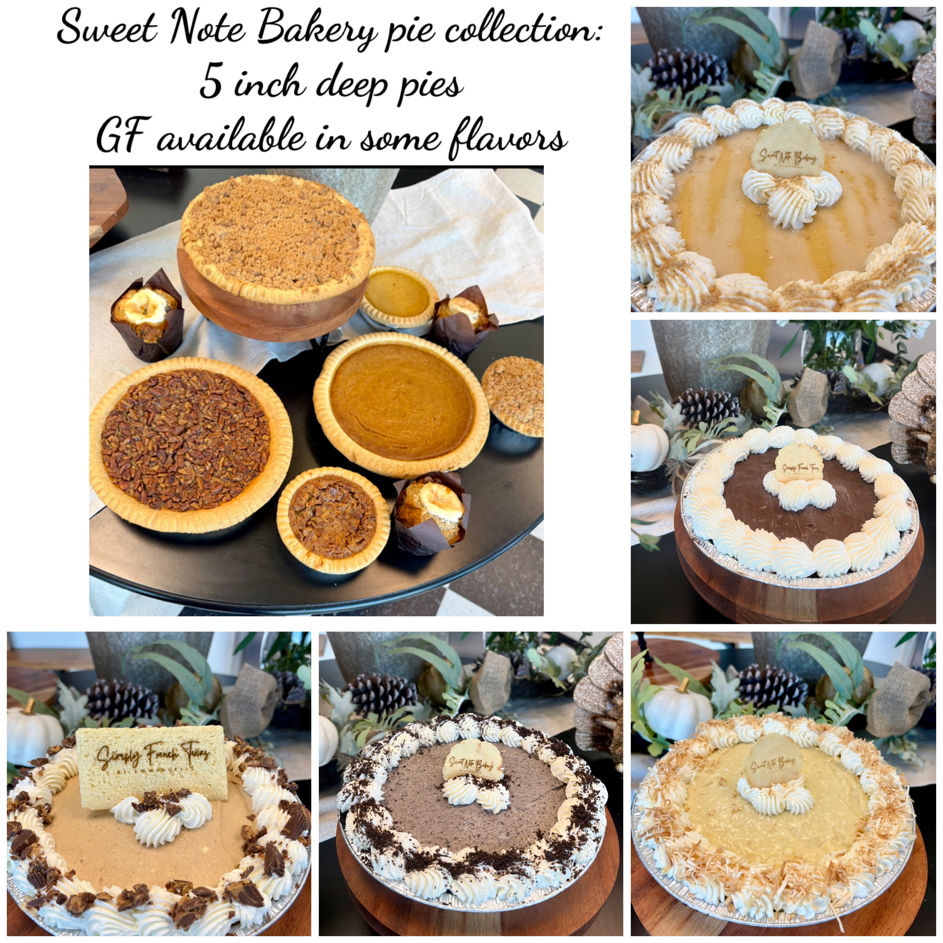 Sweet Note Bakery individual pie collection (GF available in some flav ...